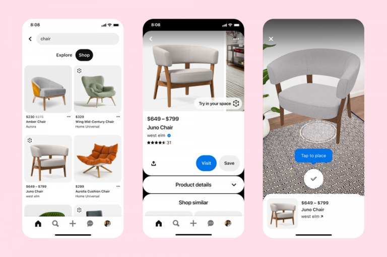 Pinterest Introduces AR Try On for Home Decor - TechRound